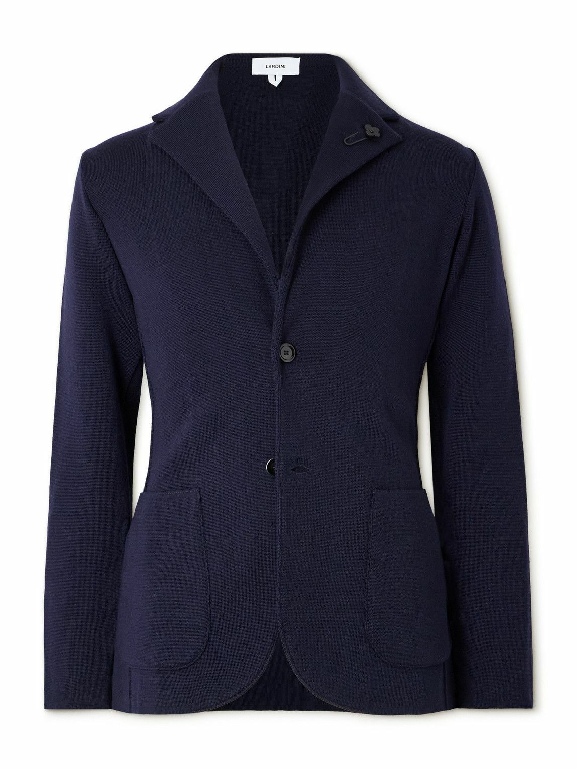 Lardini - Knitted Virgin Wool Blazer - Blue Lardini