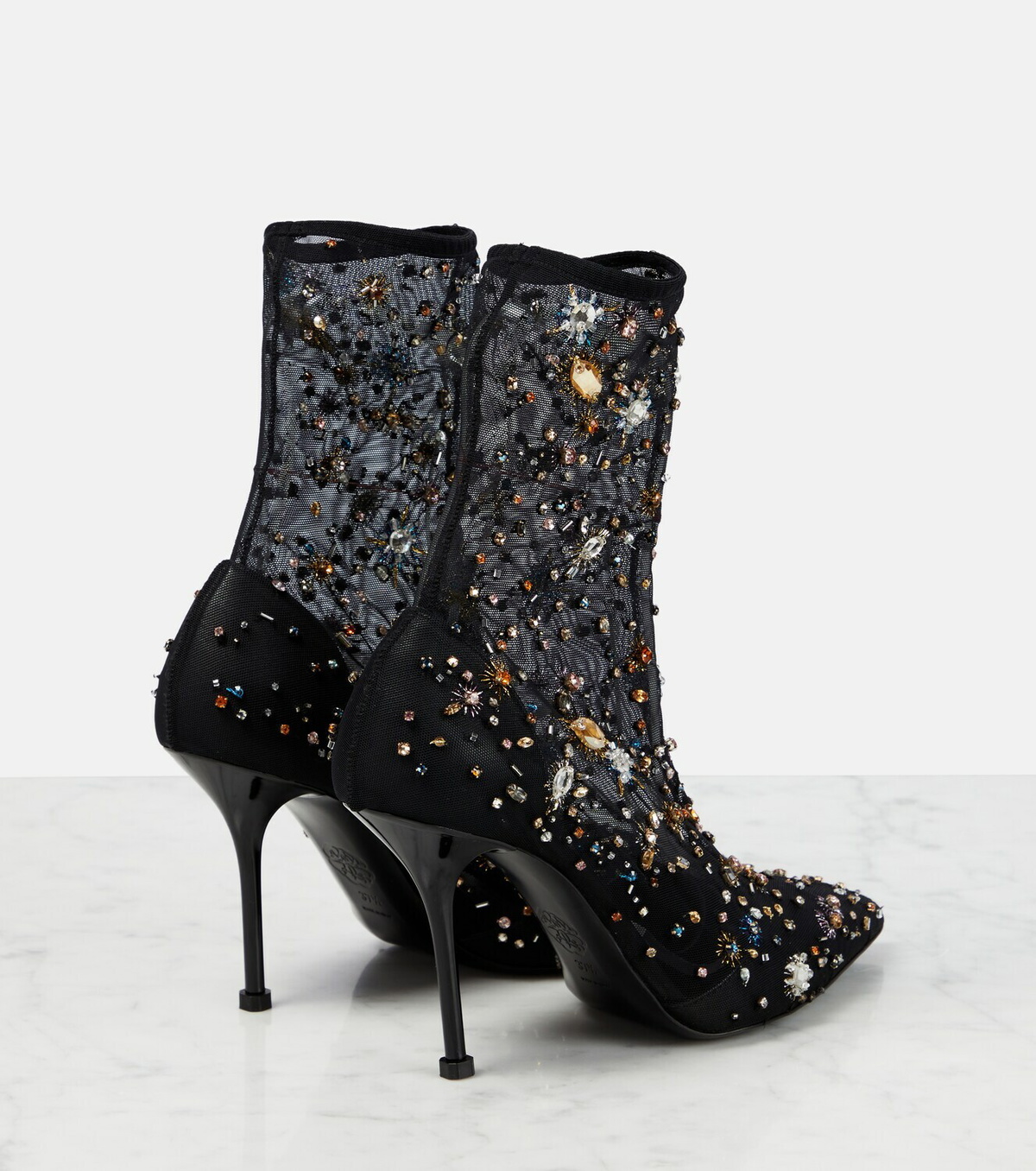 Alexander McQueen - Crystal-embellished platform ankle boots Alexander ...