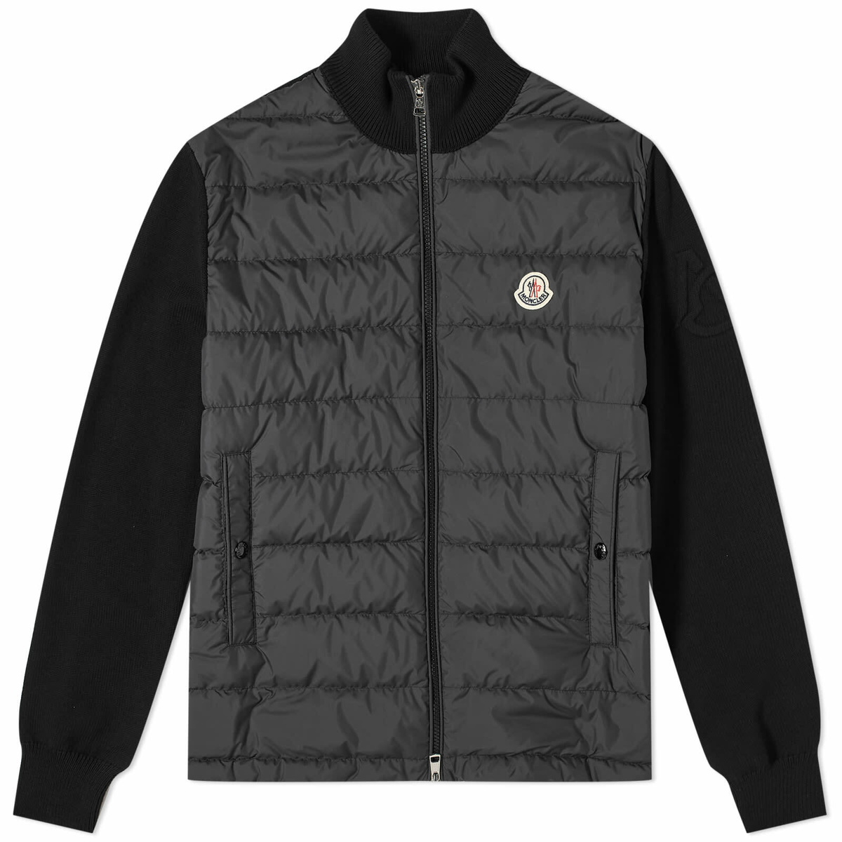 Moncler Men's Down Knit Jacket in Black Moncler