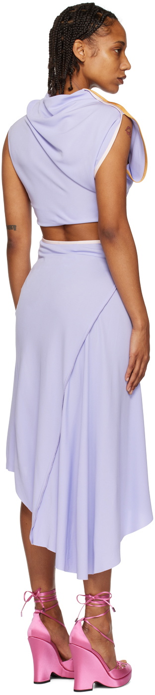 Victoria Beckham Purple Cutout Midi Dress Victoria Beckham