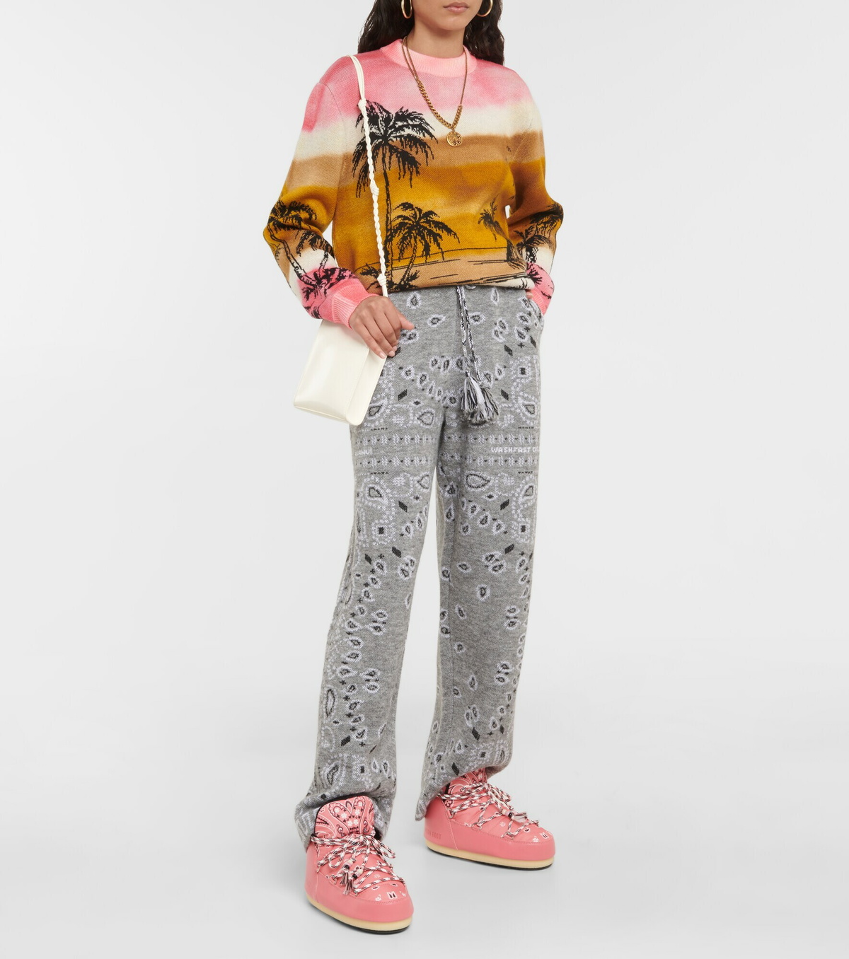 Alanui - Full Moon bandana-print boots Alanui