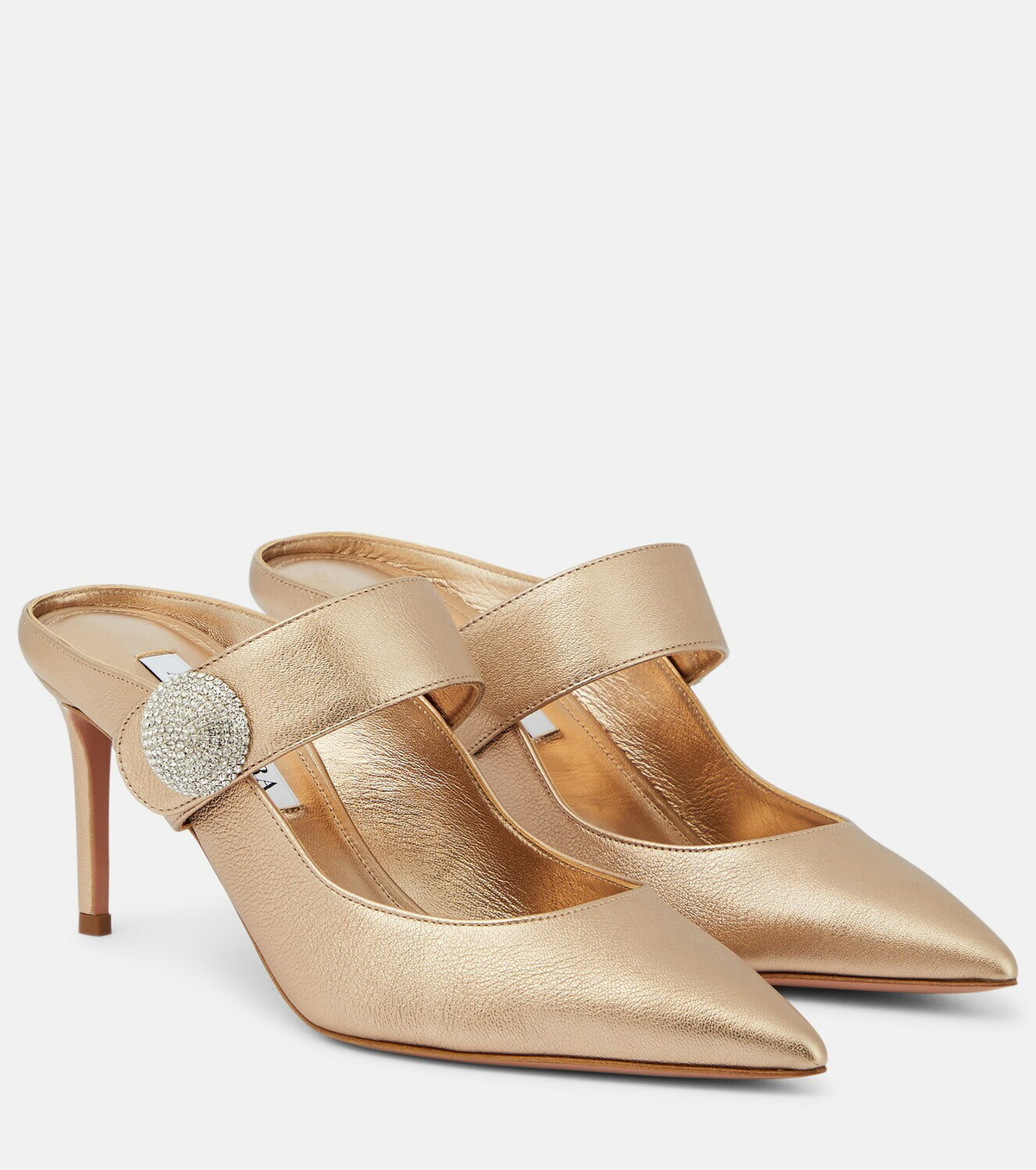 Aquazzura Crystal Macaron 75 embellished mules Aquazzura