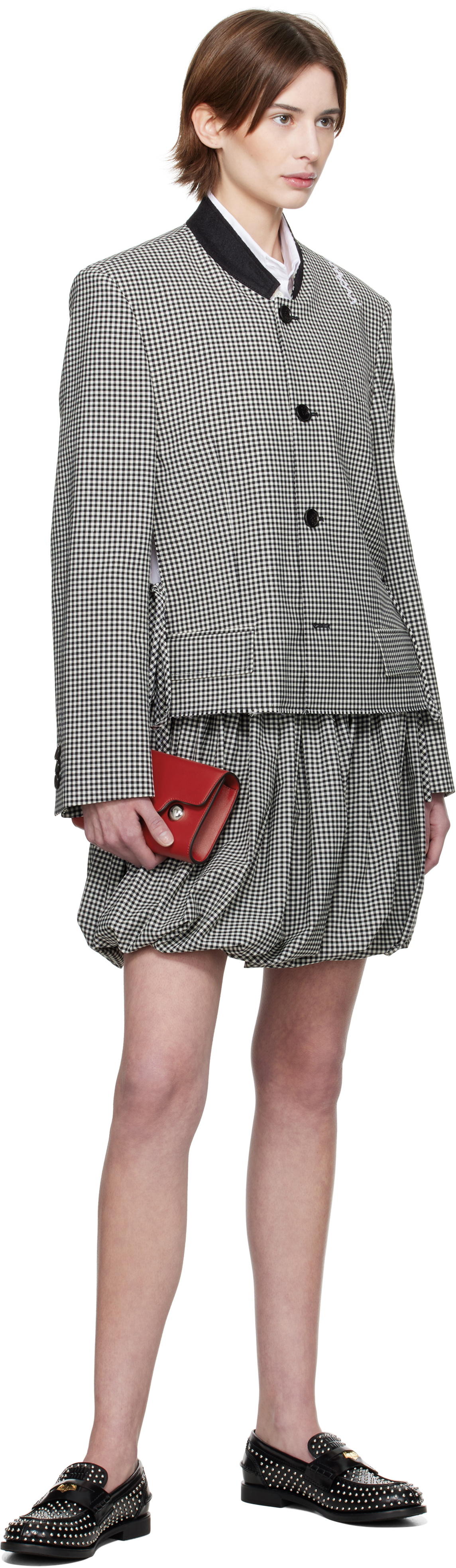 Marni Black & White Gingham Jacket Marni