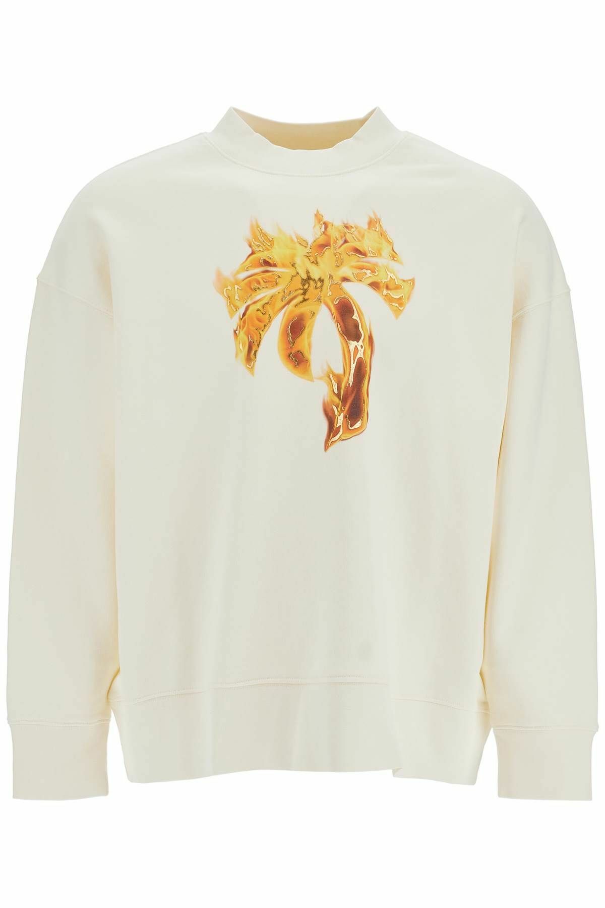 PALM ANGELS 'burning palm oversized sweat White Palm Angels