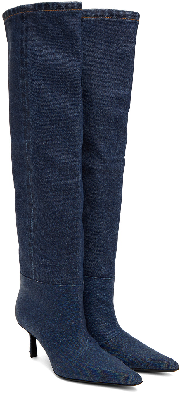 Alexander Wang Blue Slouch Boots Alexander Wang