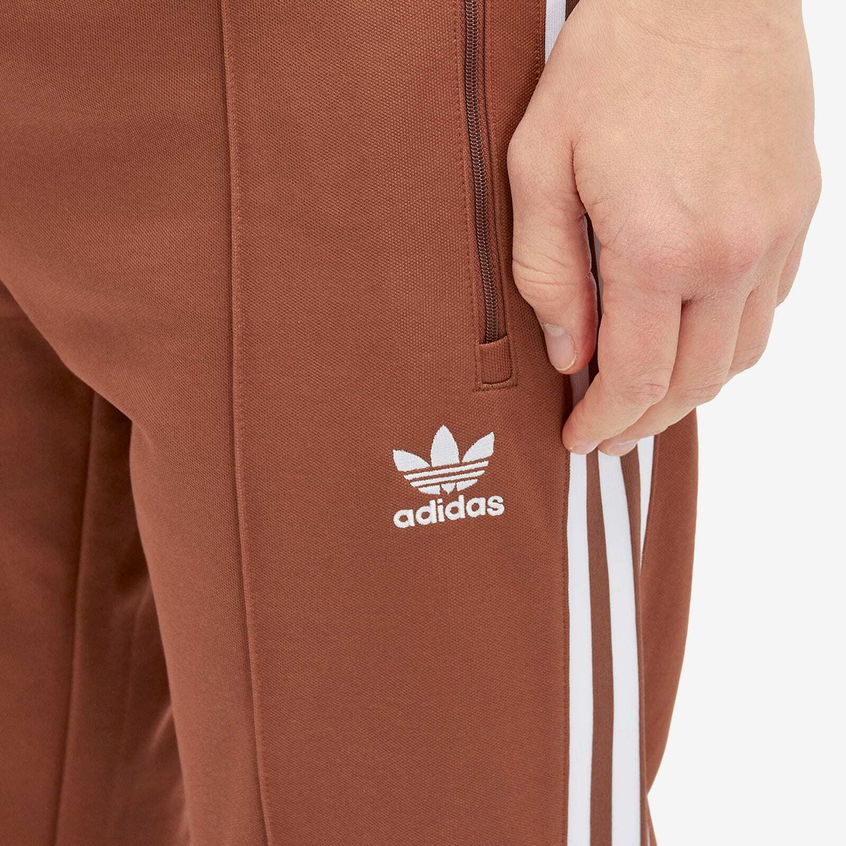 Adidas Men's Beckenbauer Track Pant in Preloved Brown adidas