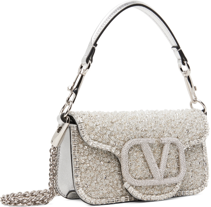 Valentino Garavani Silver Small Locò Bag Valentino Garavani