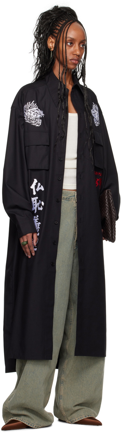 LU'U DAN Black Tokko L-D Coat LU'U DAN