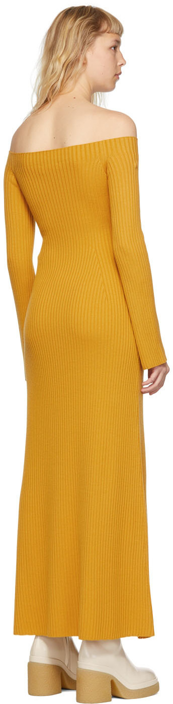 Chloé Yellow Wool Maxi Dress Chloe