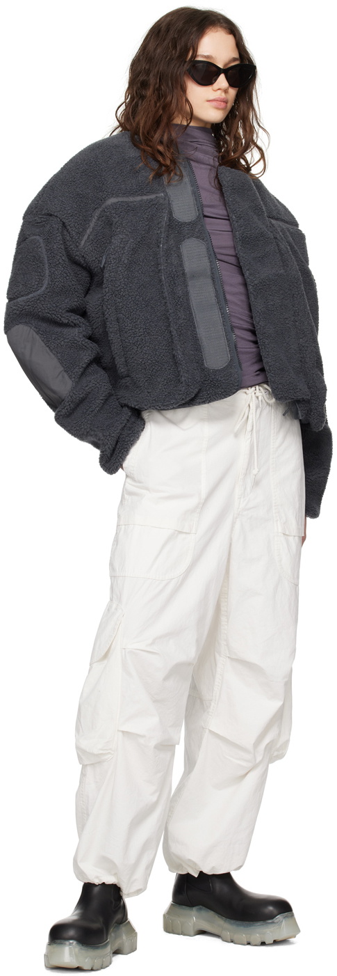 Entire Studios Gray Fluffy Jacket Entire Studios