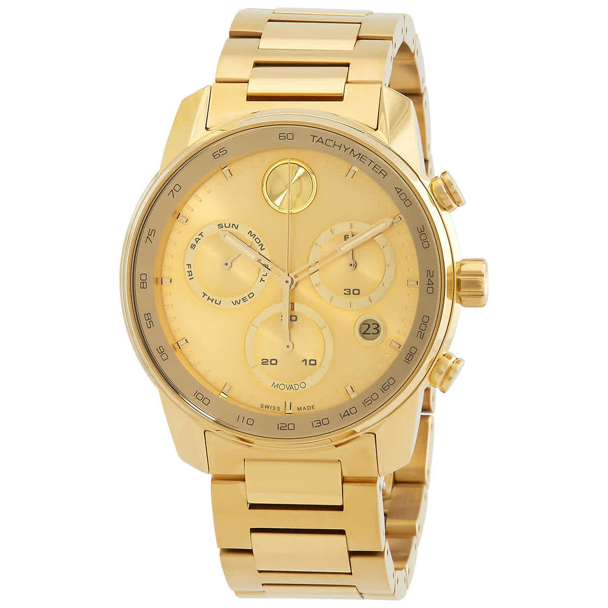 Movado Bold Verso Quartz Gold Dial Mens Watch 3600866 Movado
