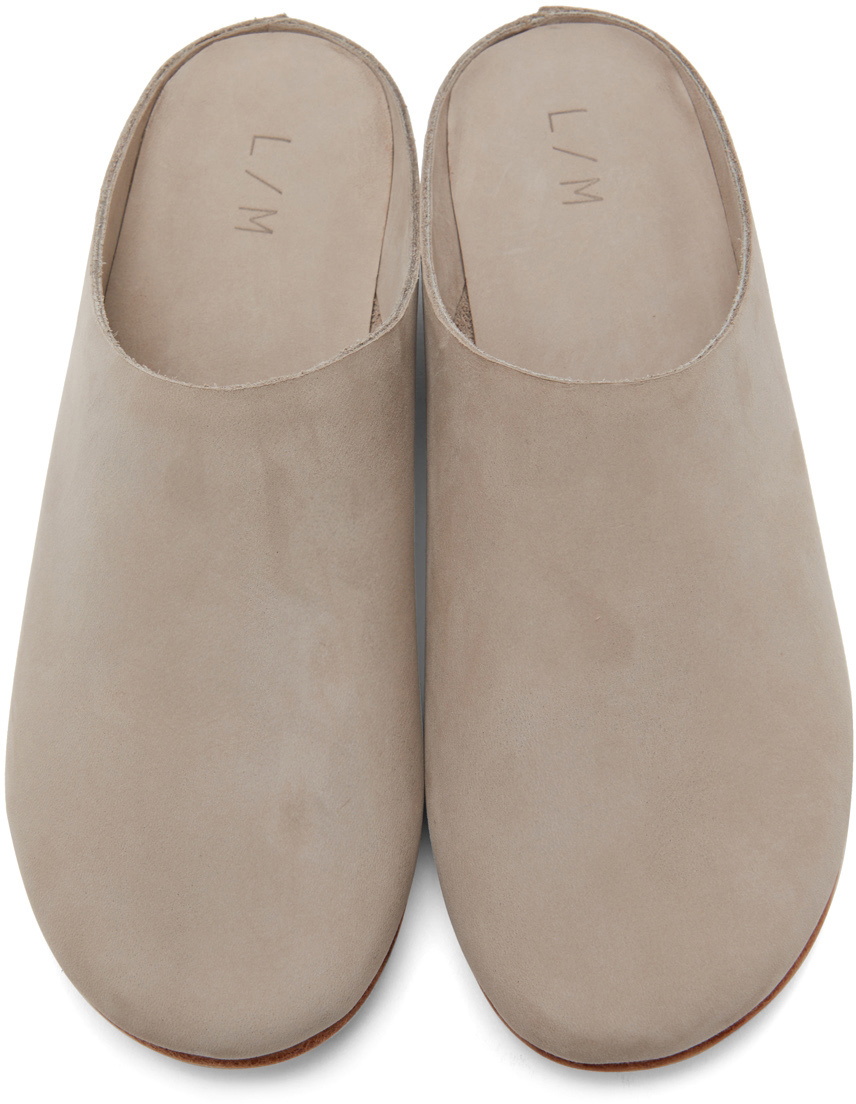 Lauren Manoogian Taupe Raw Vault Mules Lauren Manoogian
