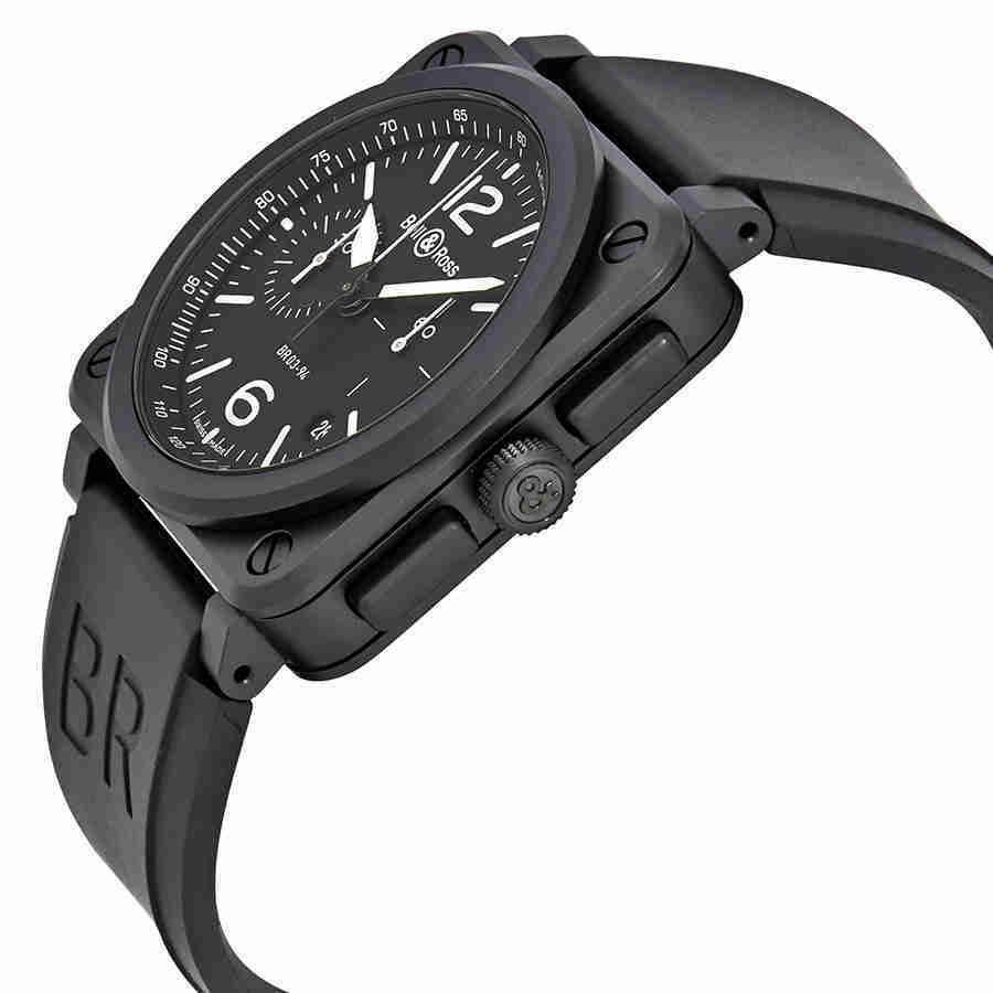 Bell and Ross Aviation Automatic Chronograph Mens Watch BR0394-BL-CE ...