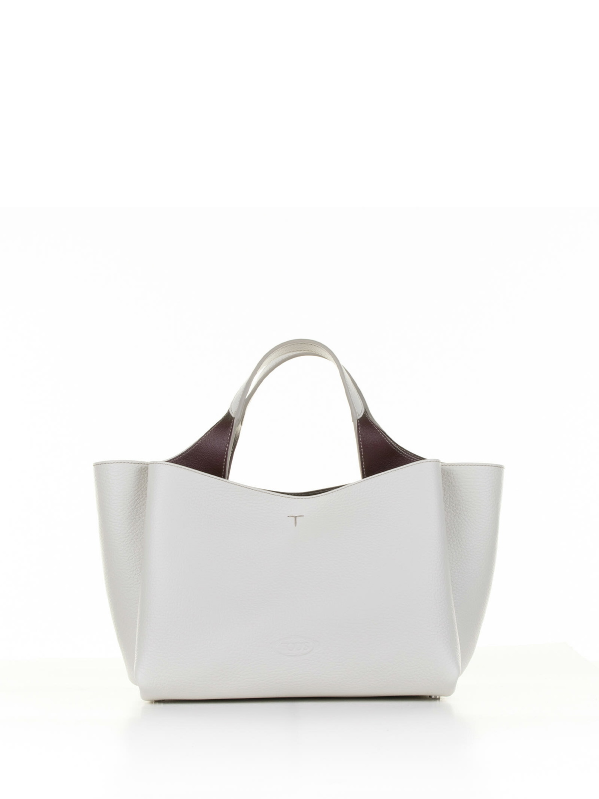 Tod's Handbag With Embossed Logo And T Timeless Charm In Leather Tod's