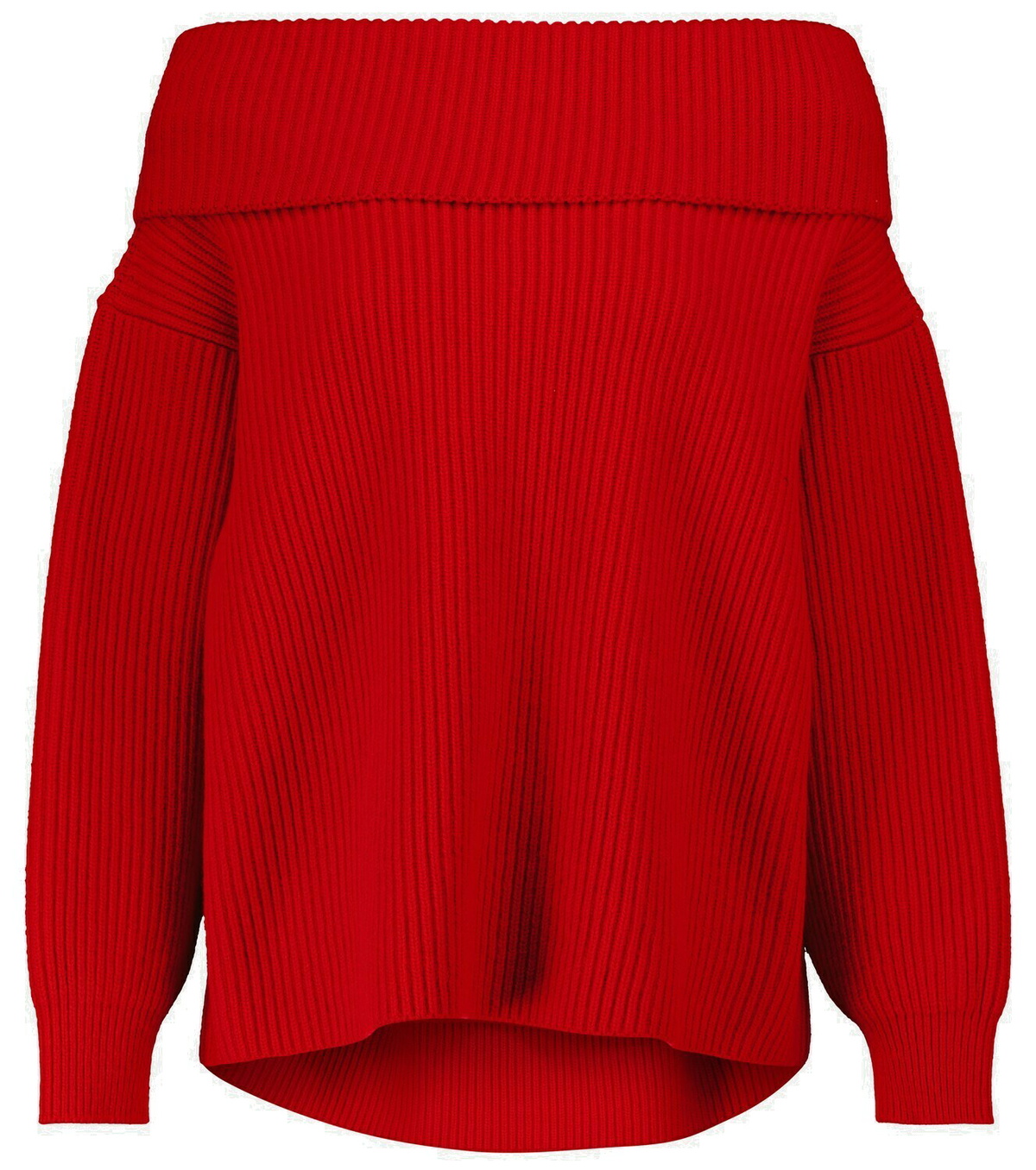 Alaïa Off-shoulder wool and cashmere sweater ALAÏA