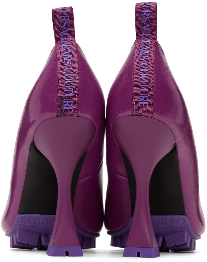 Versace Jeans Couture Purple Flair Heels Versace