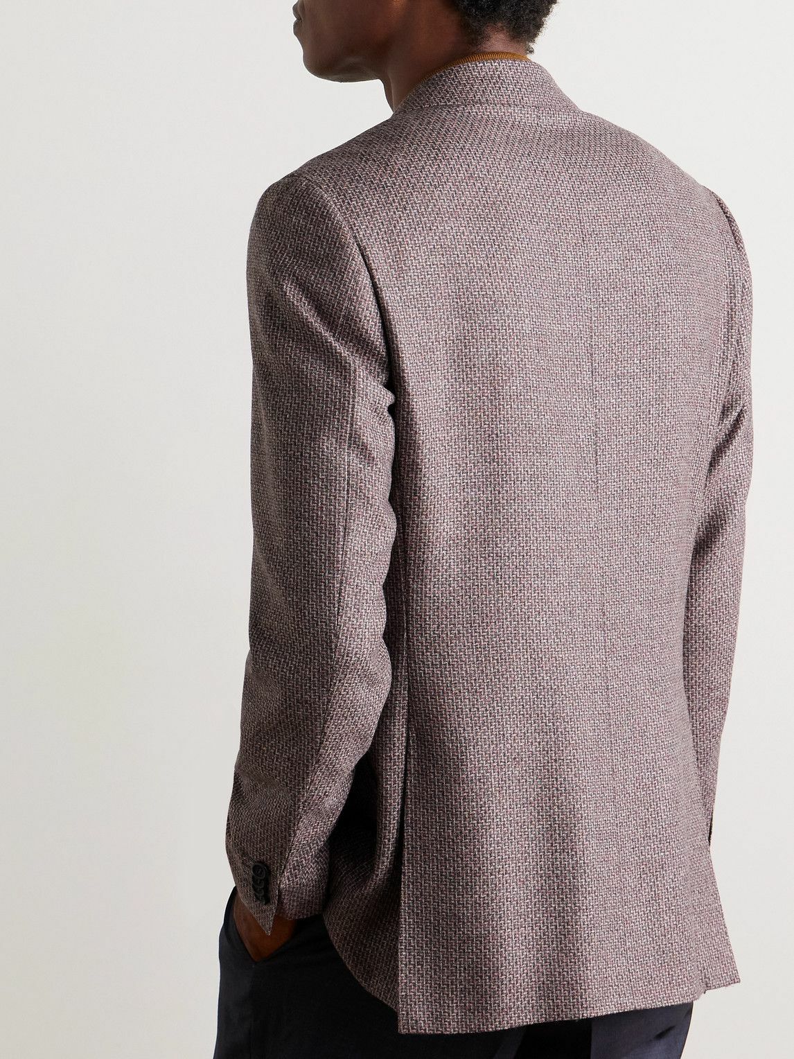 Canali - Kei Unstructured Wool Blazer - Pink Canali