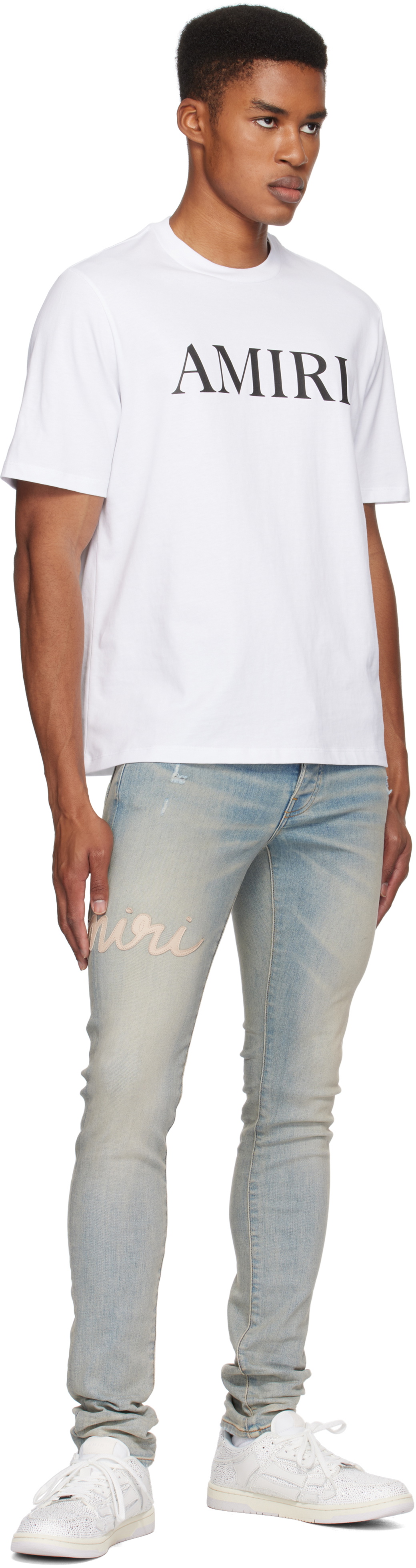AMIRI White 'AMIRI' Core Logo T-shirt Amiri