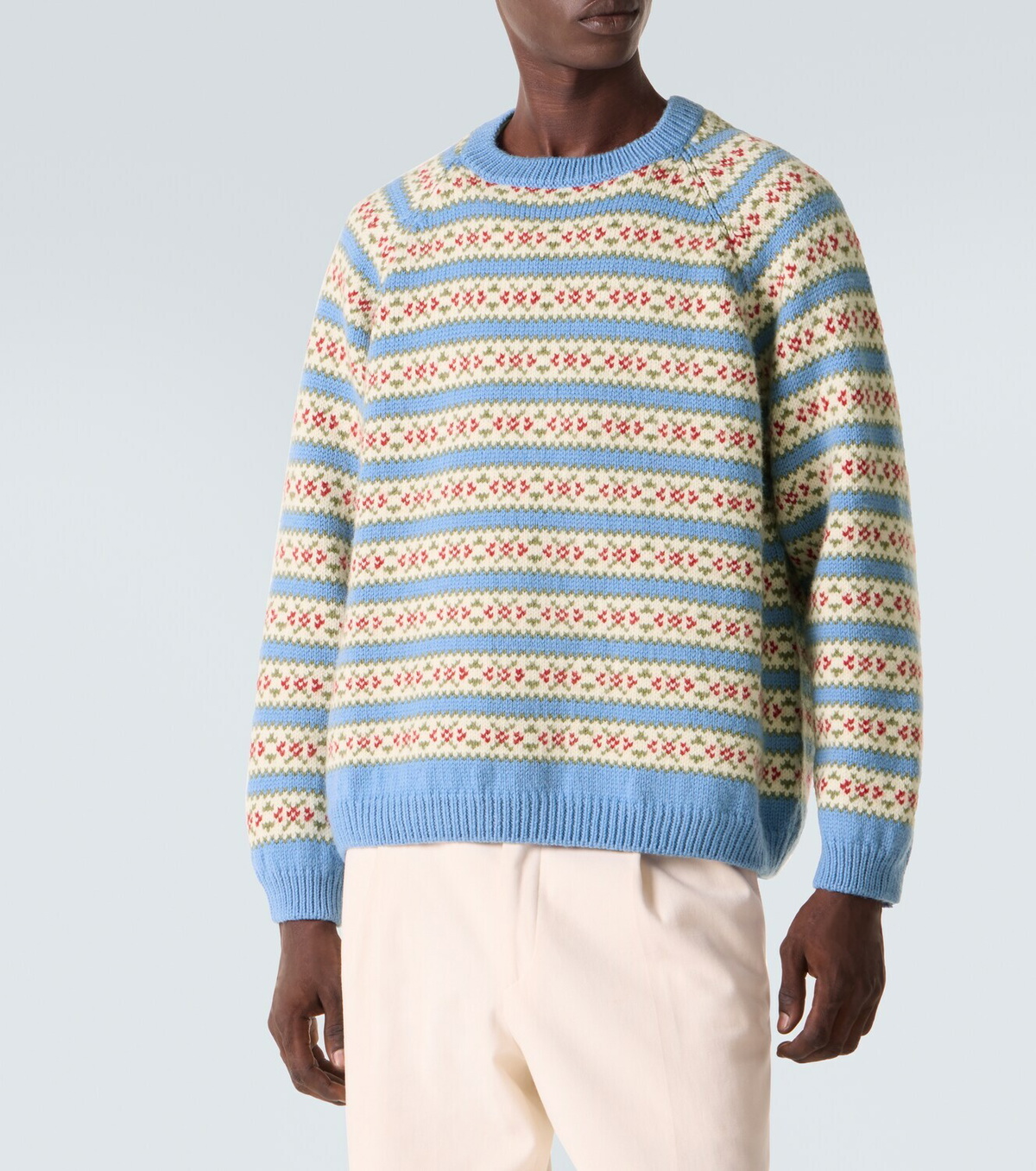Bode Wedgewood virgin wool sweater Bode