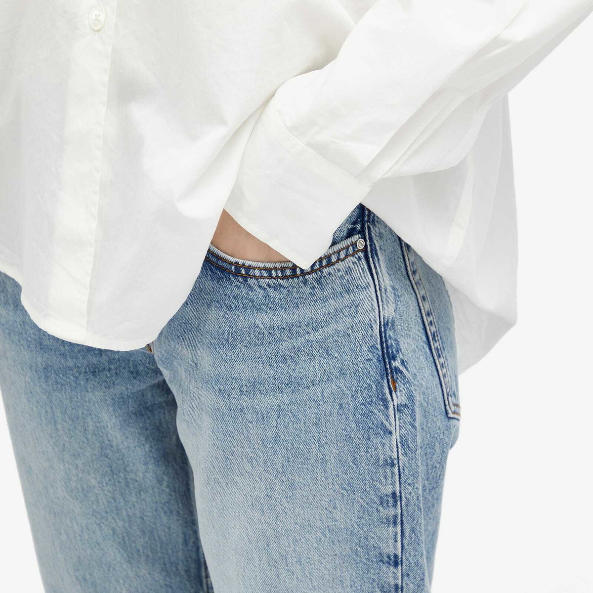 Anine Bing Women's Benson Jean in Washed Blue ANINE BING