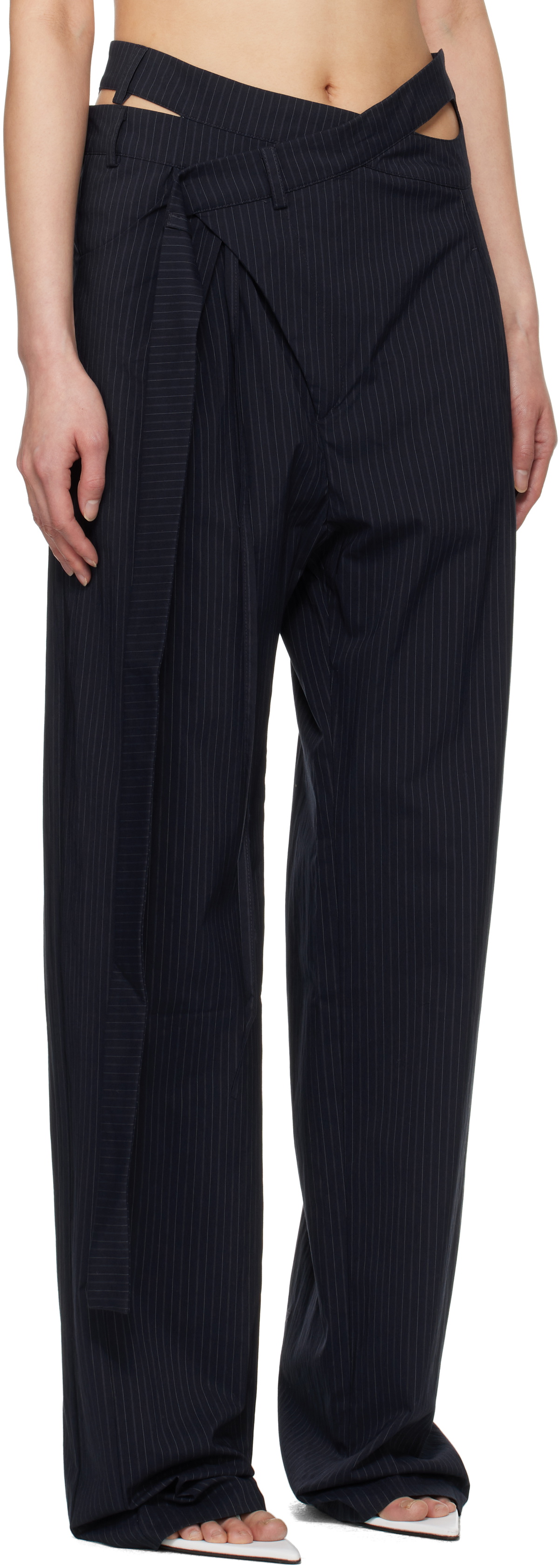 Ottolinger Navy Signature Wrap Suit Trousers Ottolinger