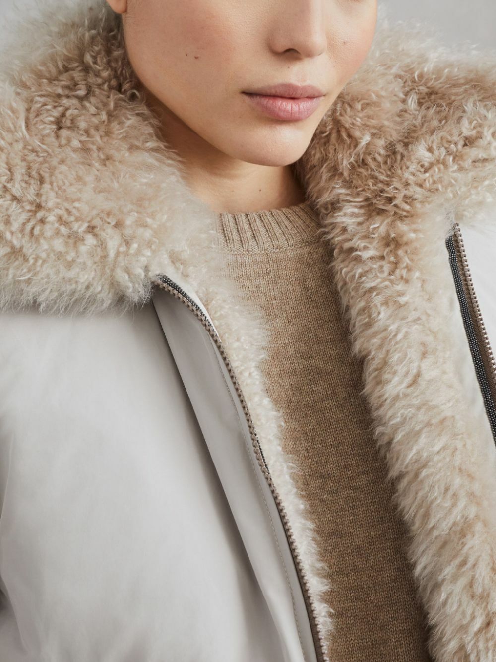BRUNELLO CUCINELLI - Shearling And Cashmere Reversible Waistcoat ...