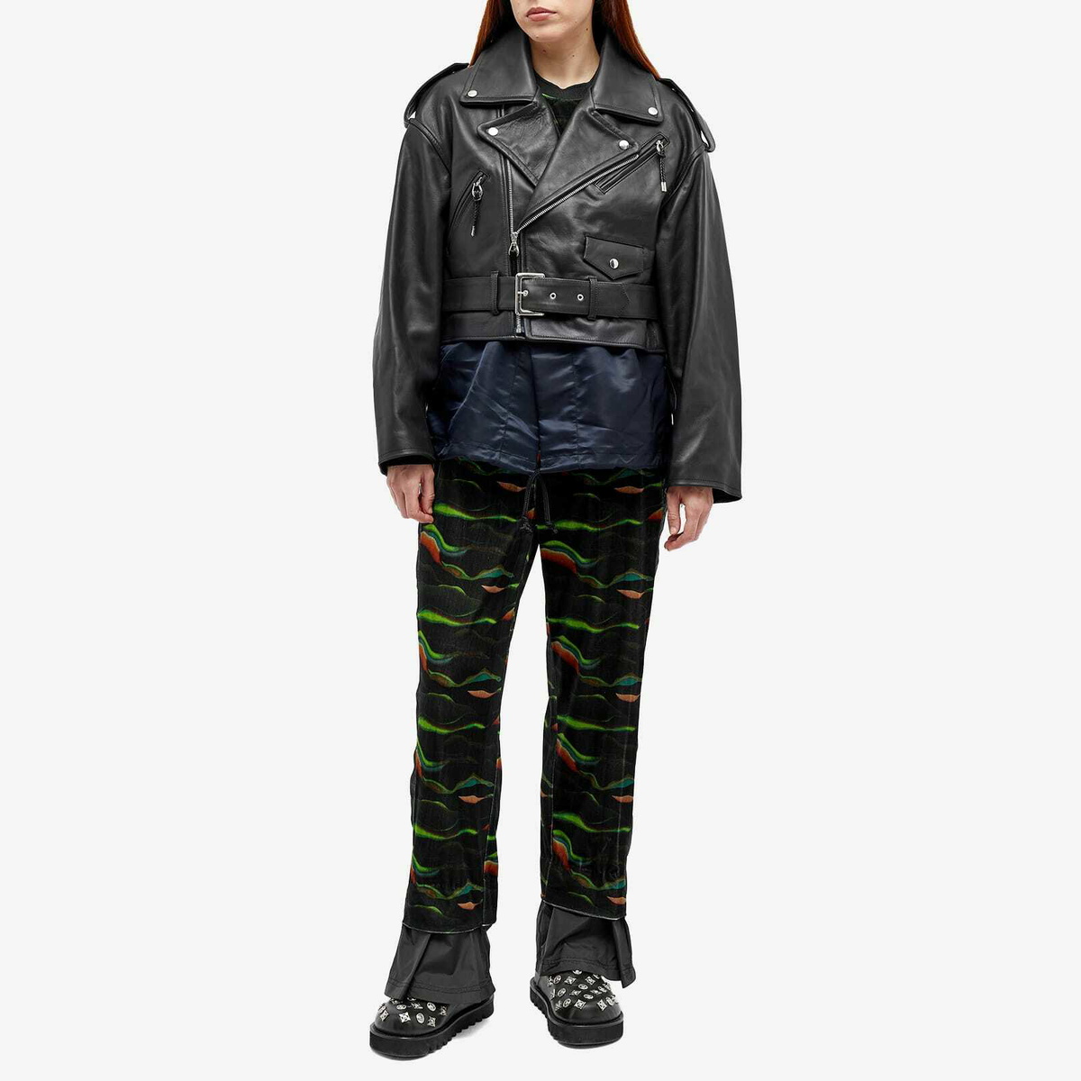 TOGA Women's Leather Jacket in Black Toga Pulla