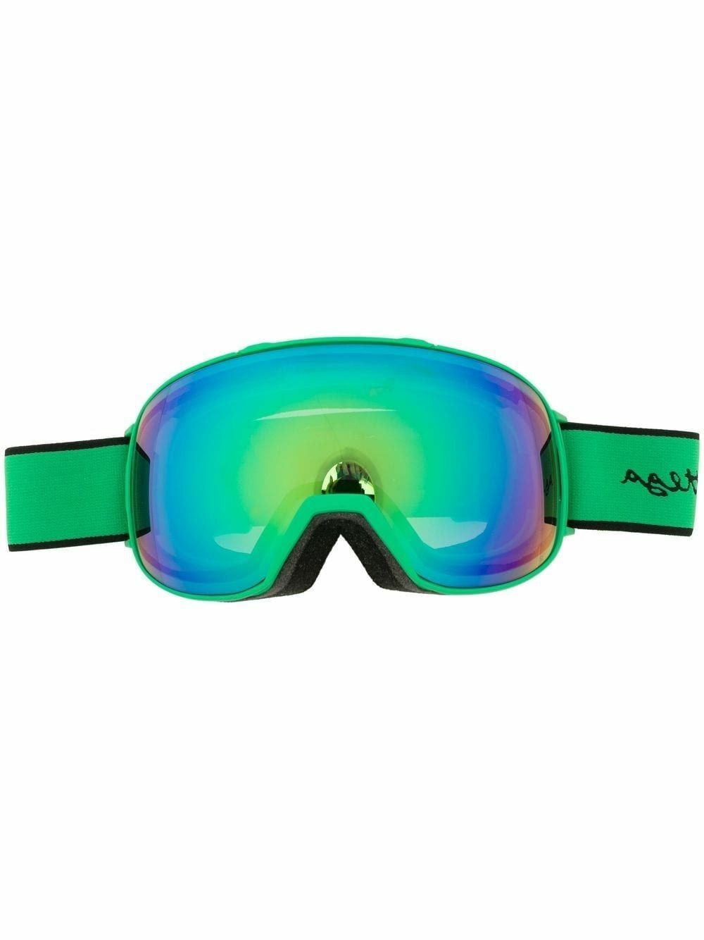 Bottega Veneta Eyewear Green Mirrored Ski Goggles Bottega Veneta