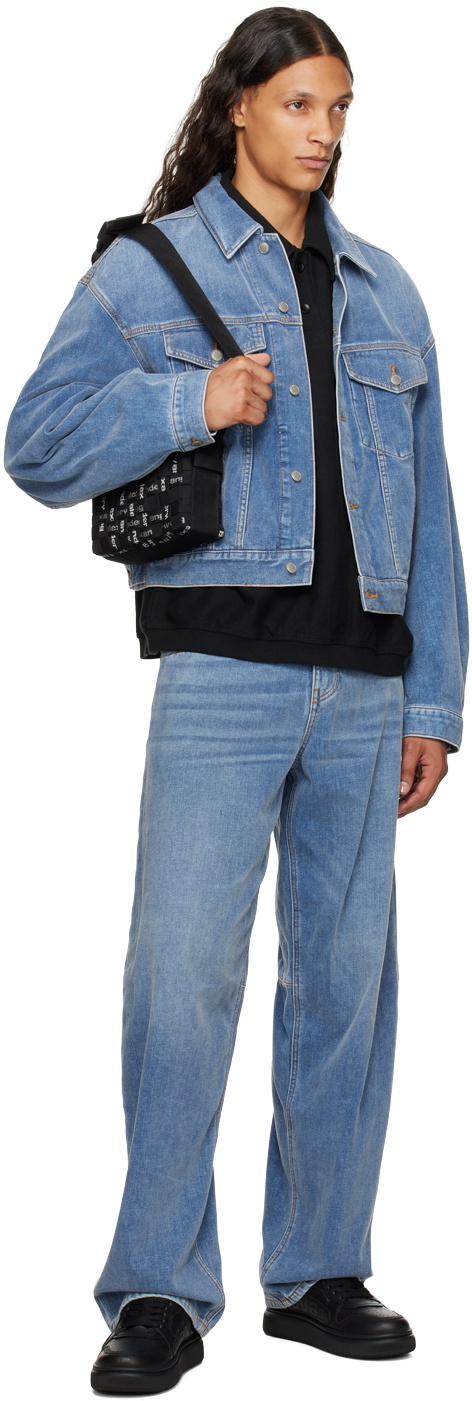 Alexander Wang Black Puffed Logo Oversized Polo Alexander Wang