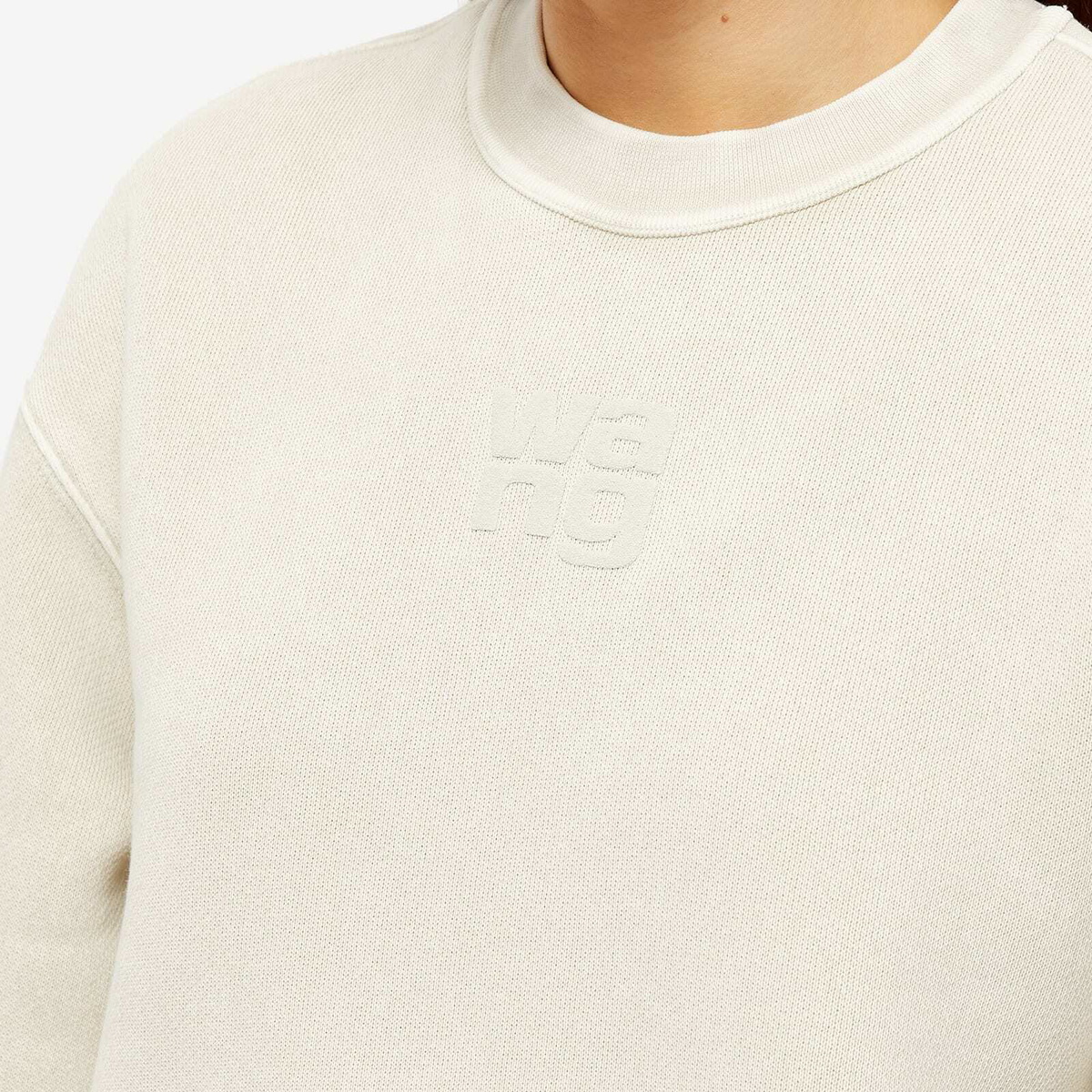 Alexander Wang Women's Puff Paint Logo Essential Crew Sweat in Ice Grey ...