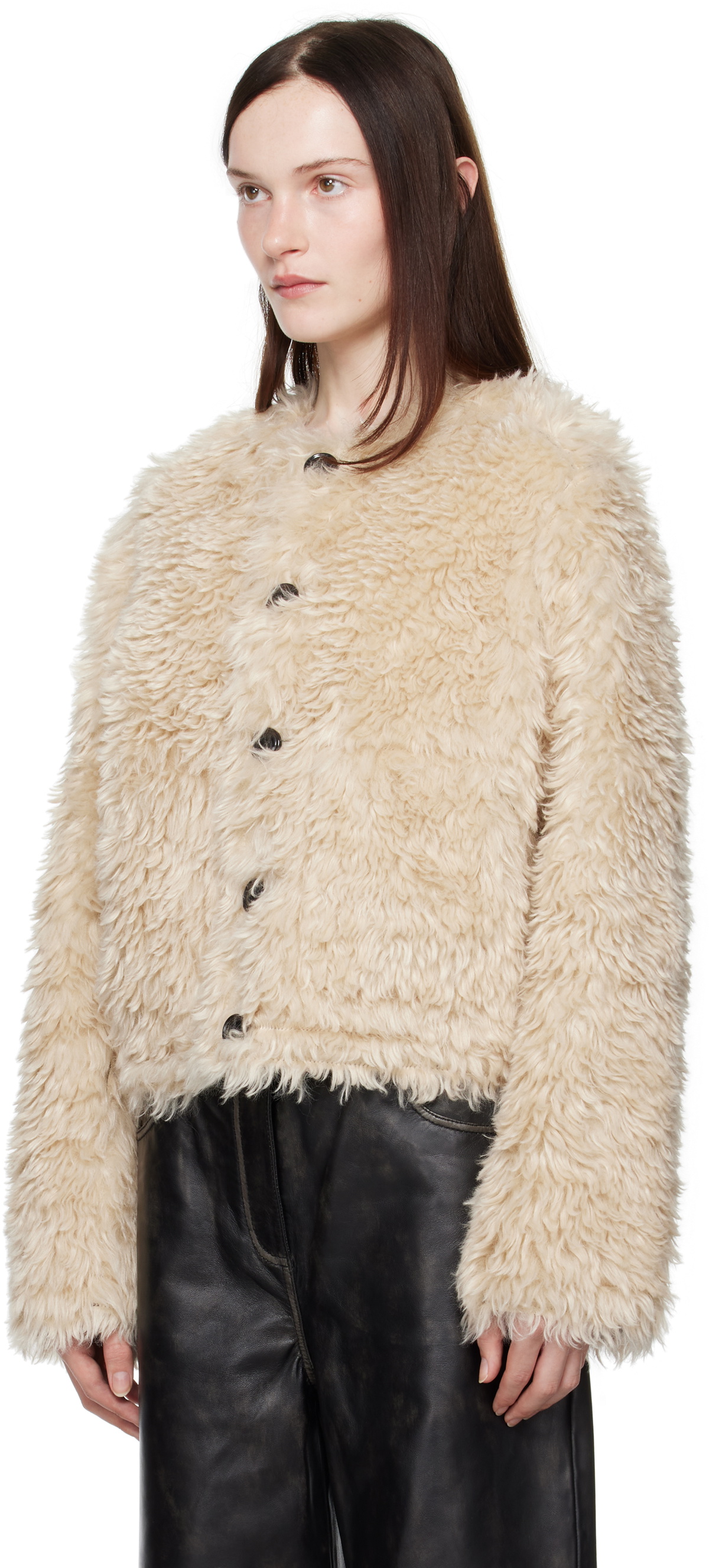 Stand Studio Black Lucine Reversible Faux-Leather Jacket Stand Studio