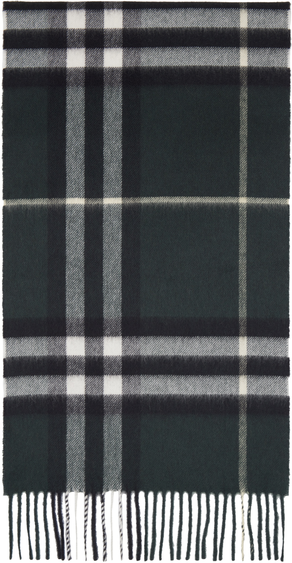 Burberry Green Check Cashmere Scarf Burberry