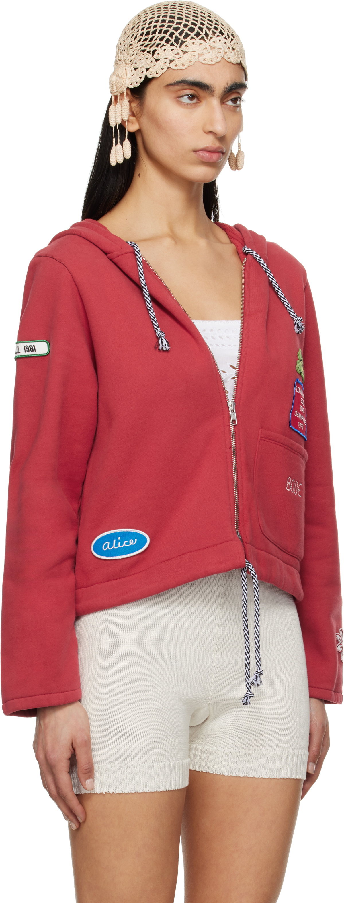 Bode Red Camper Hoodie Bode