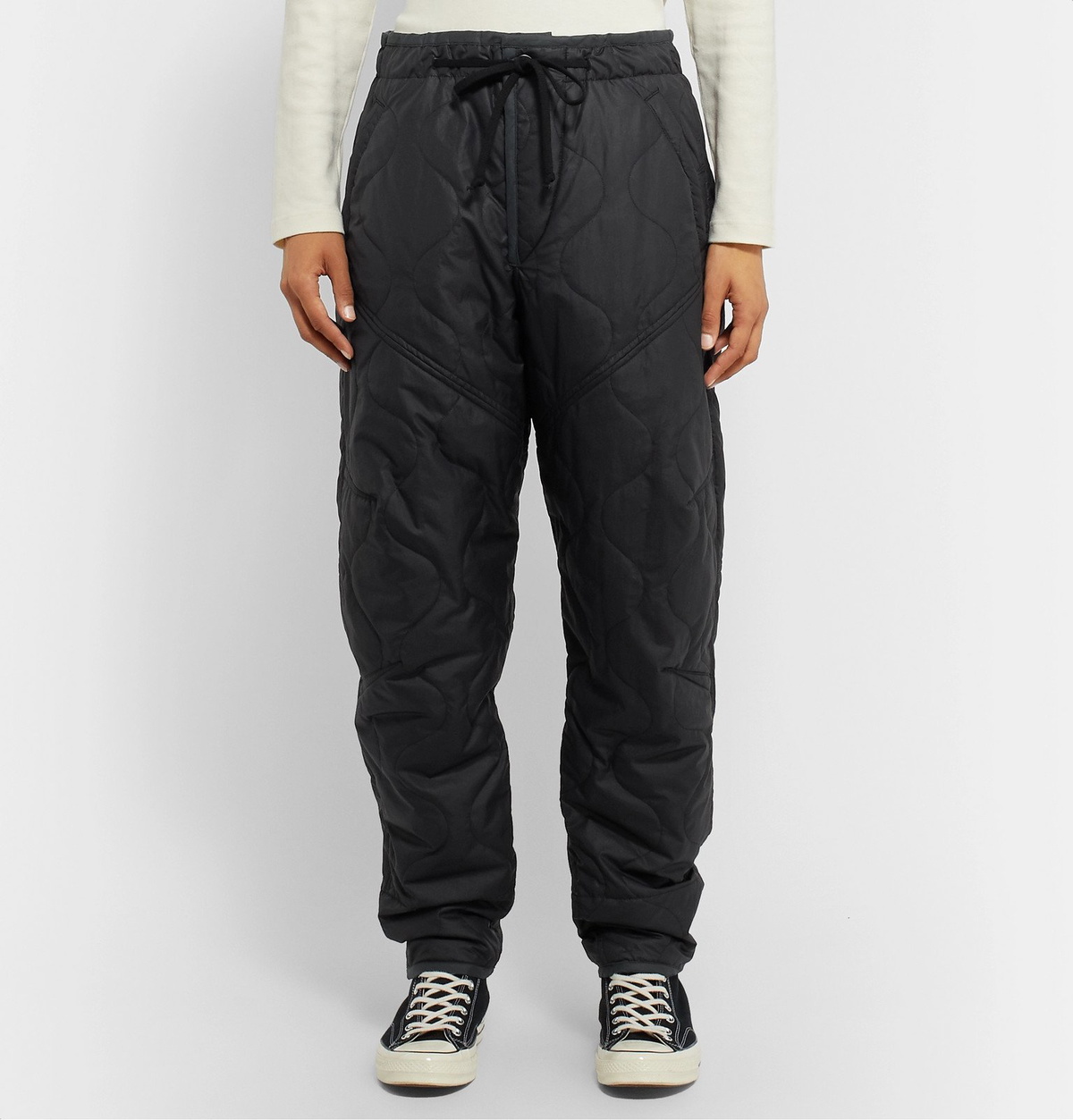 Isabel Marant - Black Gao Tapered Quilted Satin-Shell Trousers - Black ...