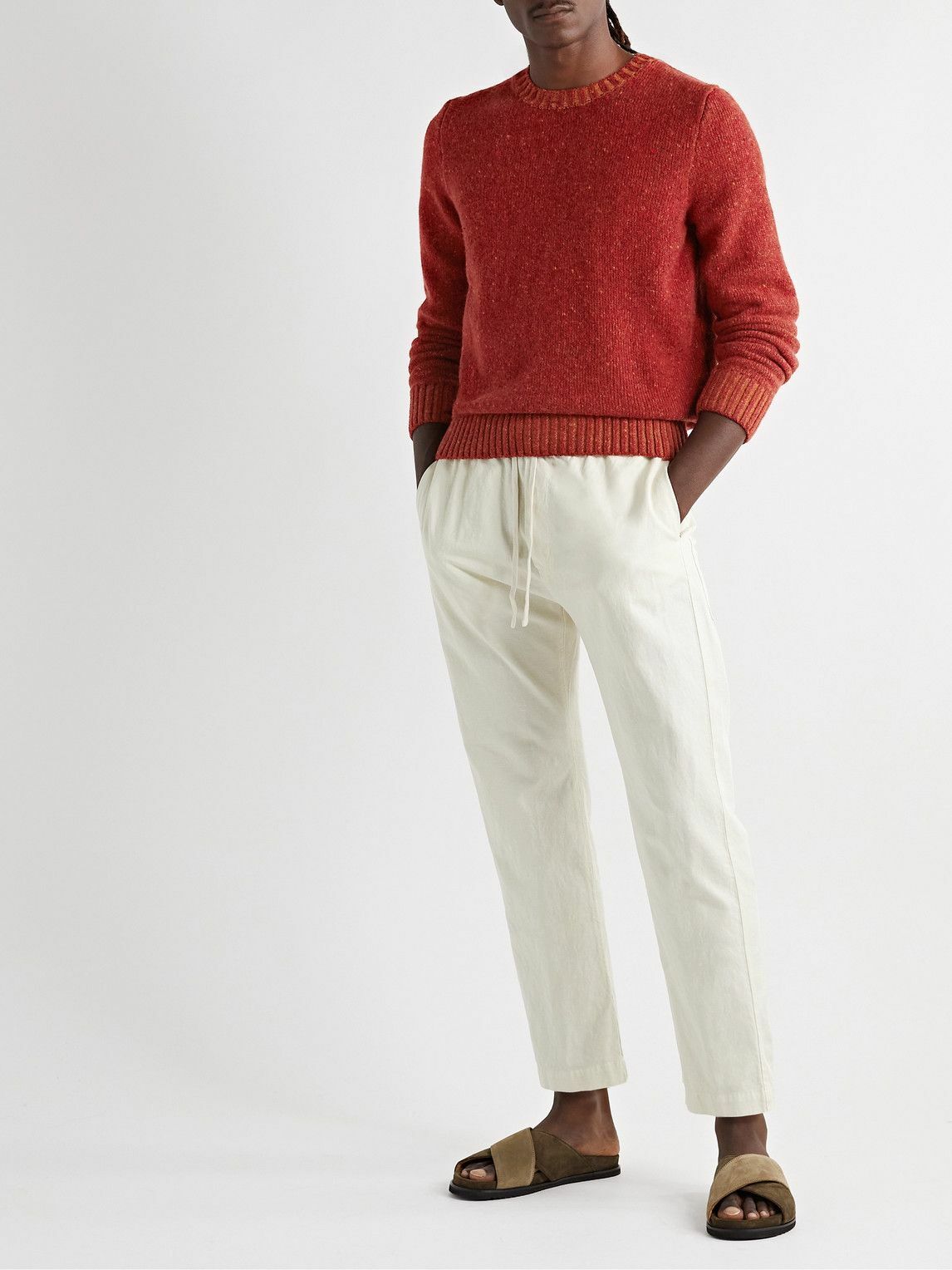 Inis Meáin - Donegal Merino Wool and Cashmere-Blend Sweater - Red Inis ...