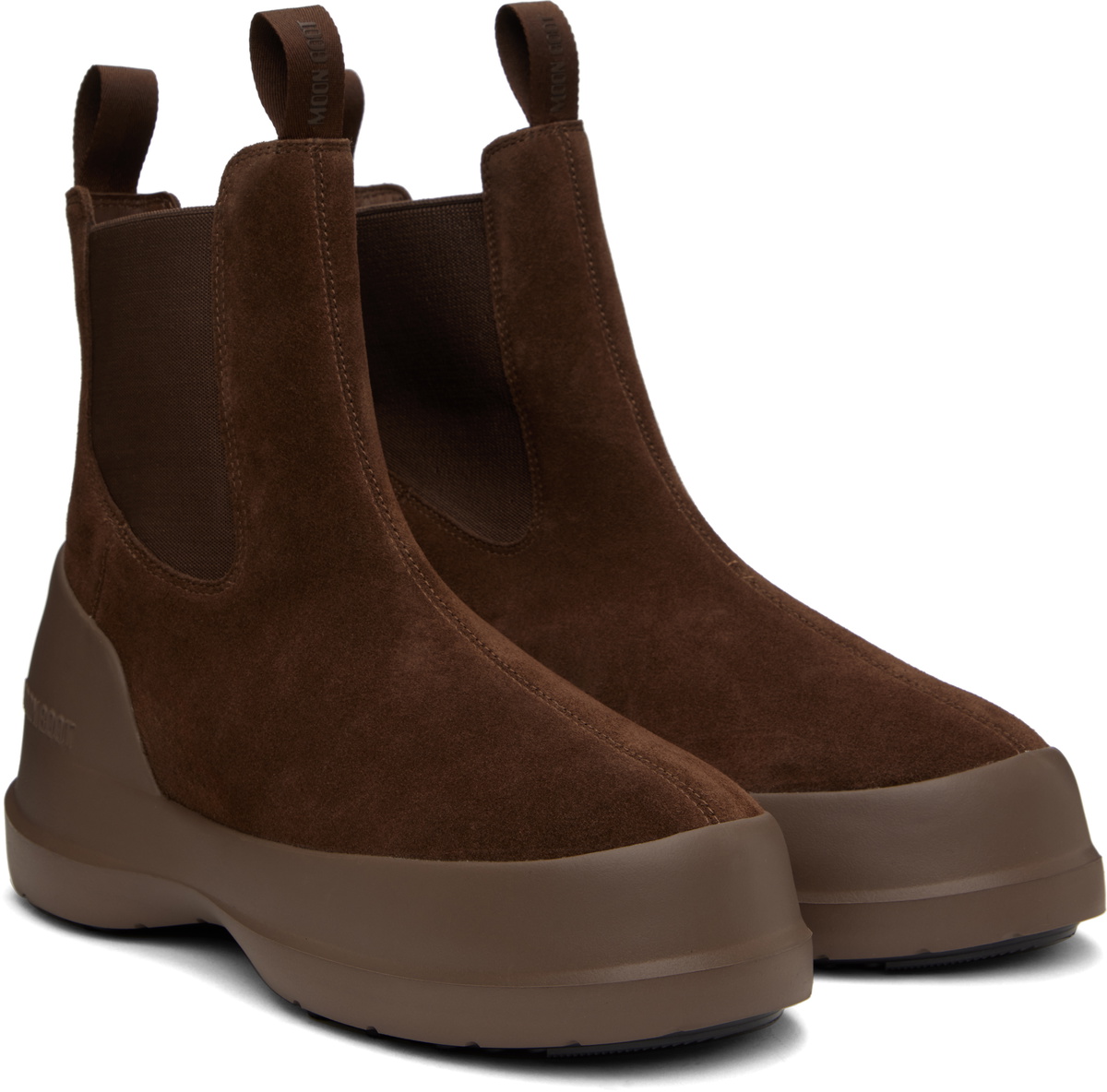 Moon Boot Brown Luna Suede Chelsea Boots Moon Boot