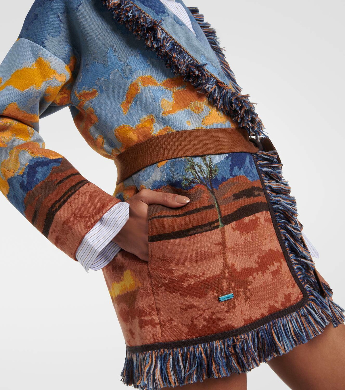 Alanui Wool, silk, cashmere, and cotton cardigan Alanui