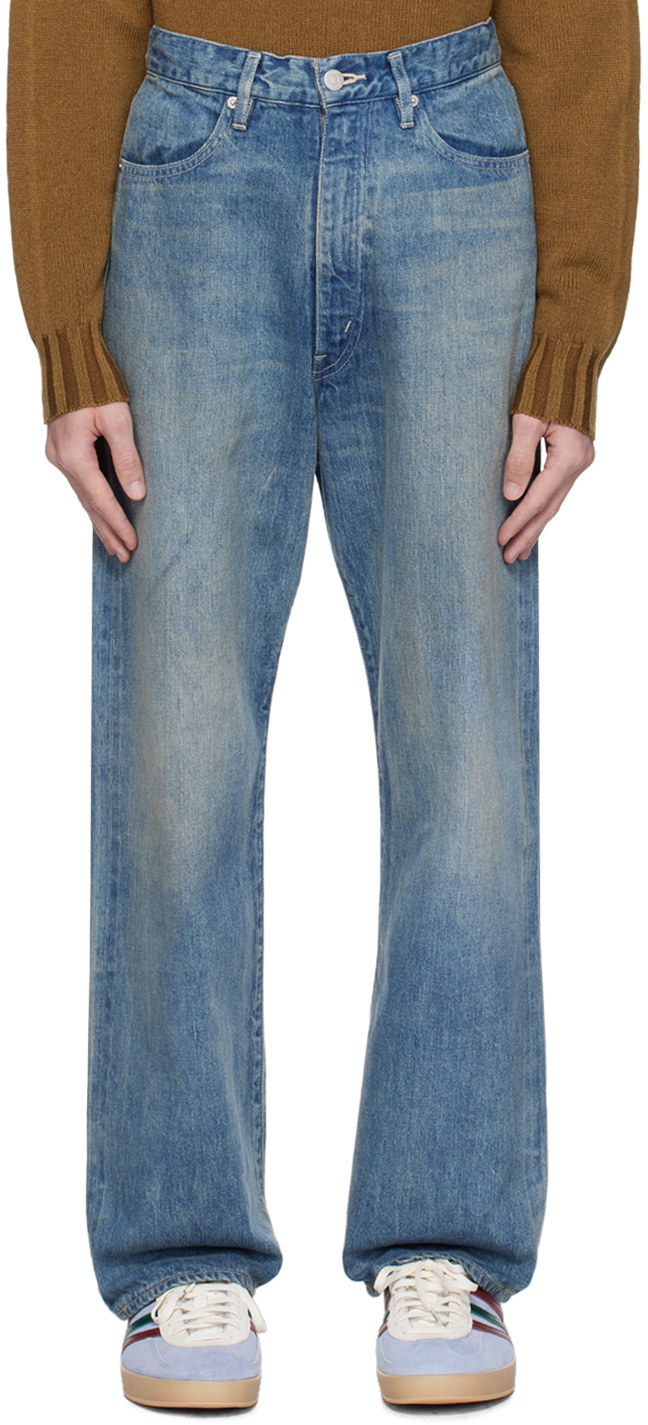 AURALEE Indigo Faded Jeans Auralee
