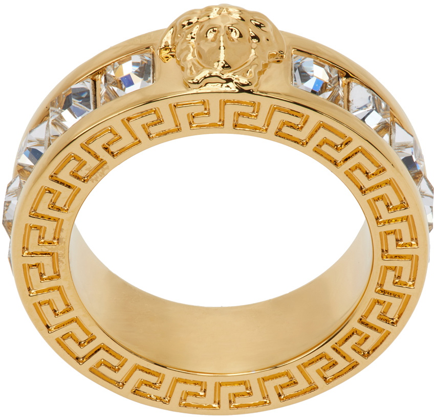 Versace Gold Crystal Ring Versace