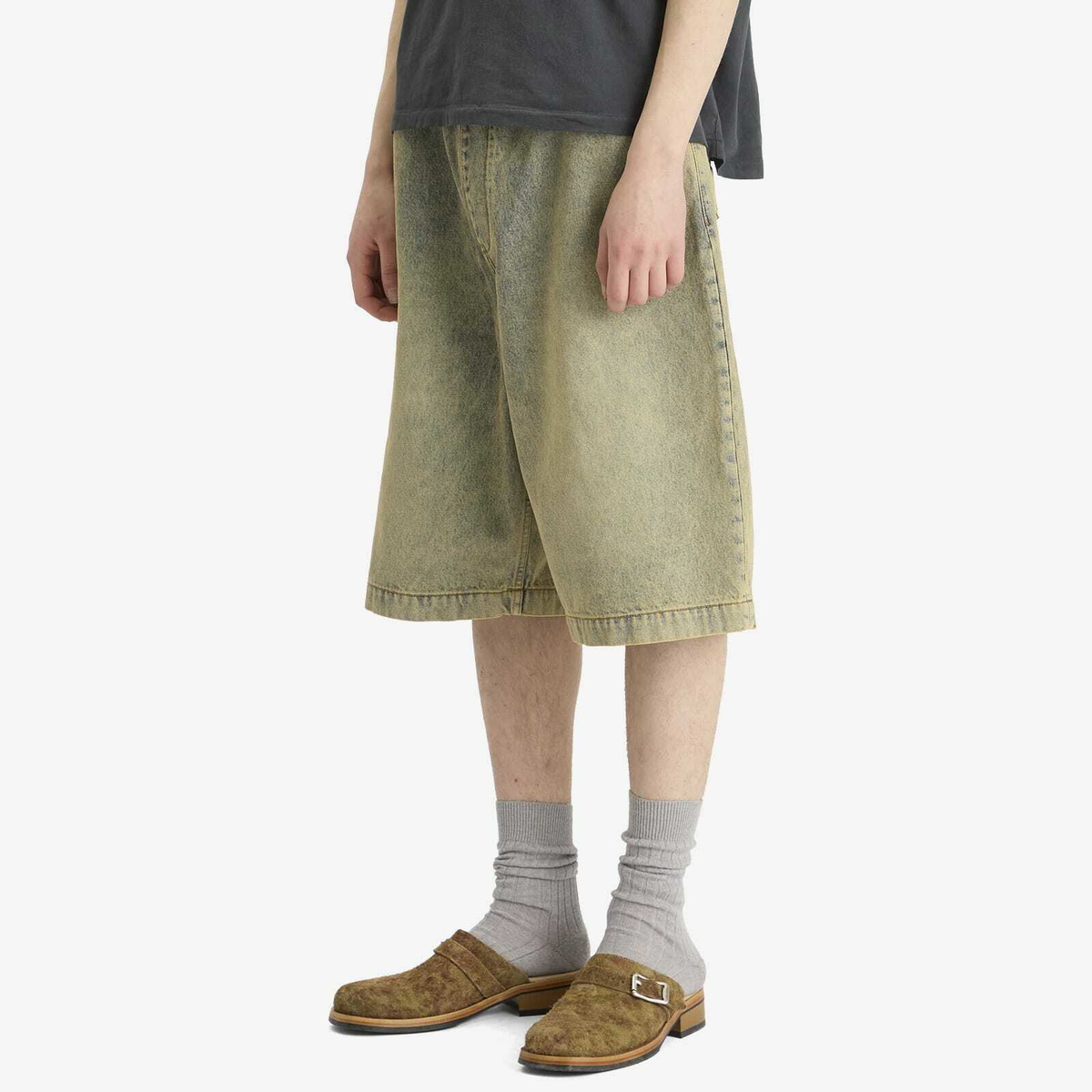 Entire Studios Men's Spar Denim Shorts in Surface Wave Entire Studios
