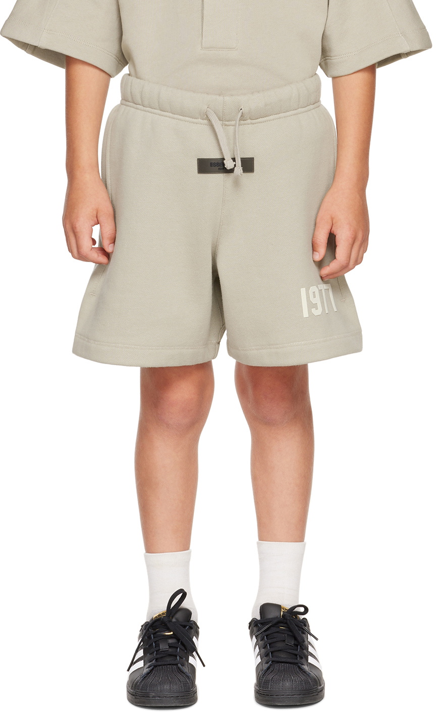 Essentials Kids Gray '1977' Shorts Essentials