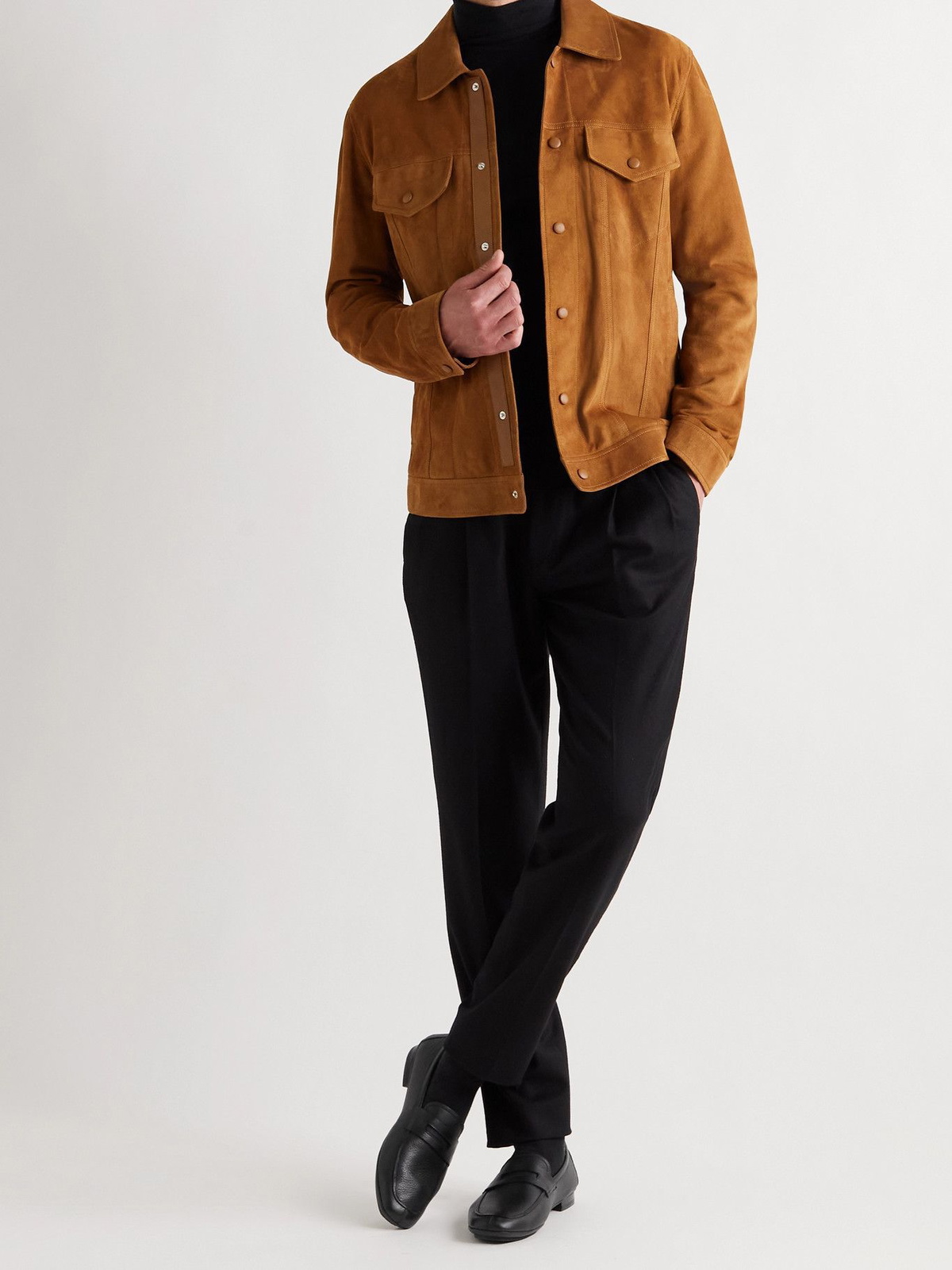 TOM FORD - Berrick Pebble-Grain Leather Penny Loafers - Black TOM FORD