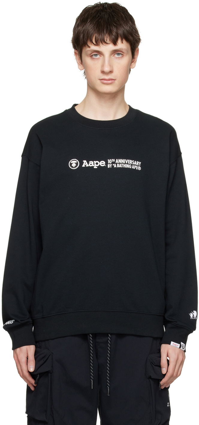AAPE by A Bathing Ape Black Printed Sweatshirt AAPE by A Bathing Ape