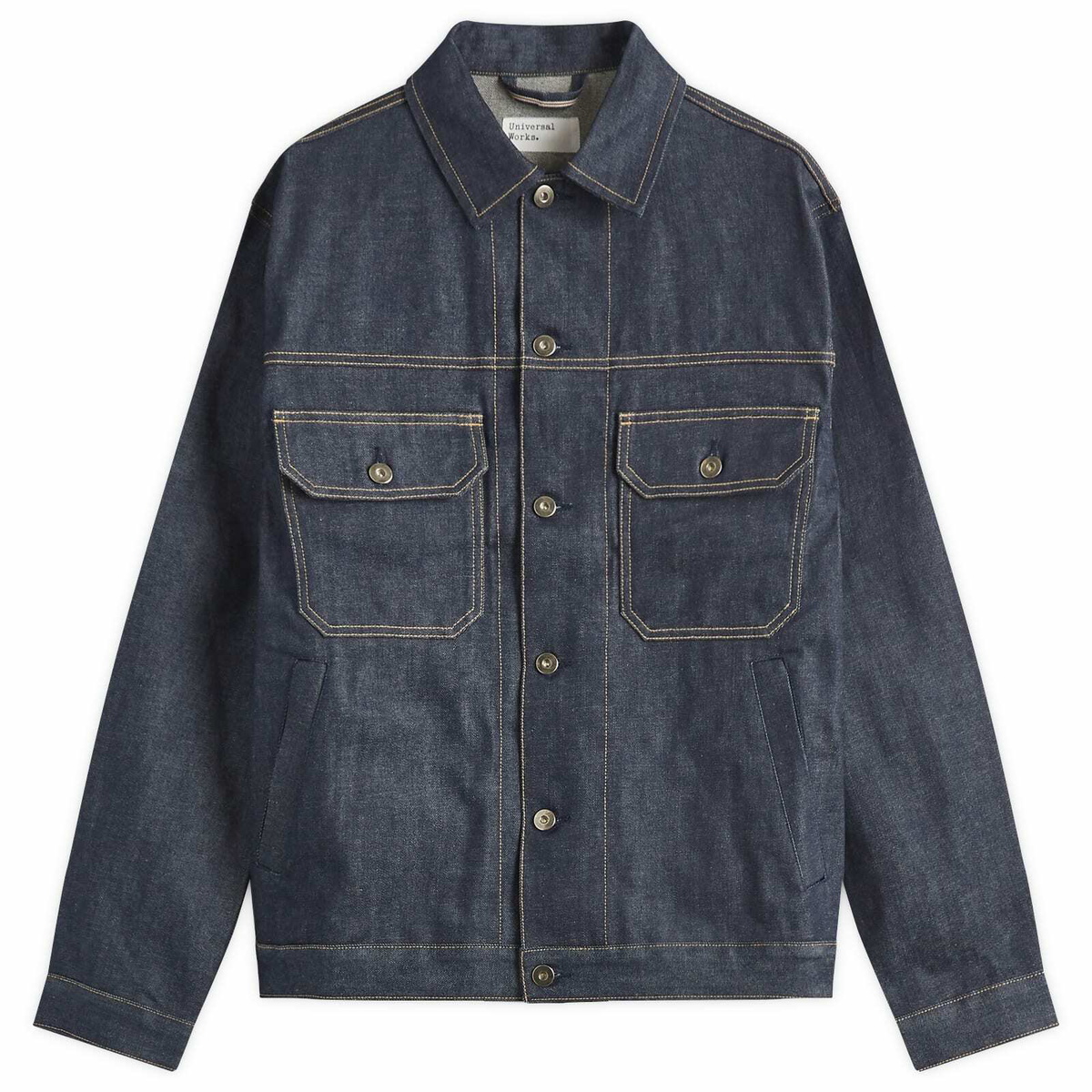 Universal Works Men's Denim Trucker Jacket in Indigo Universal Works