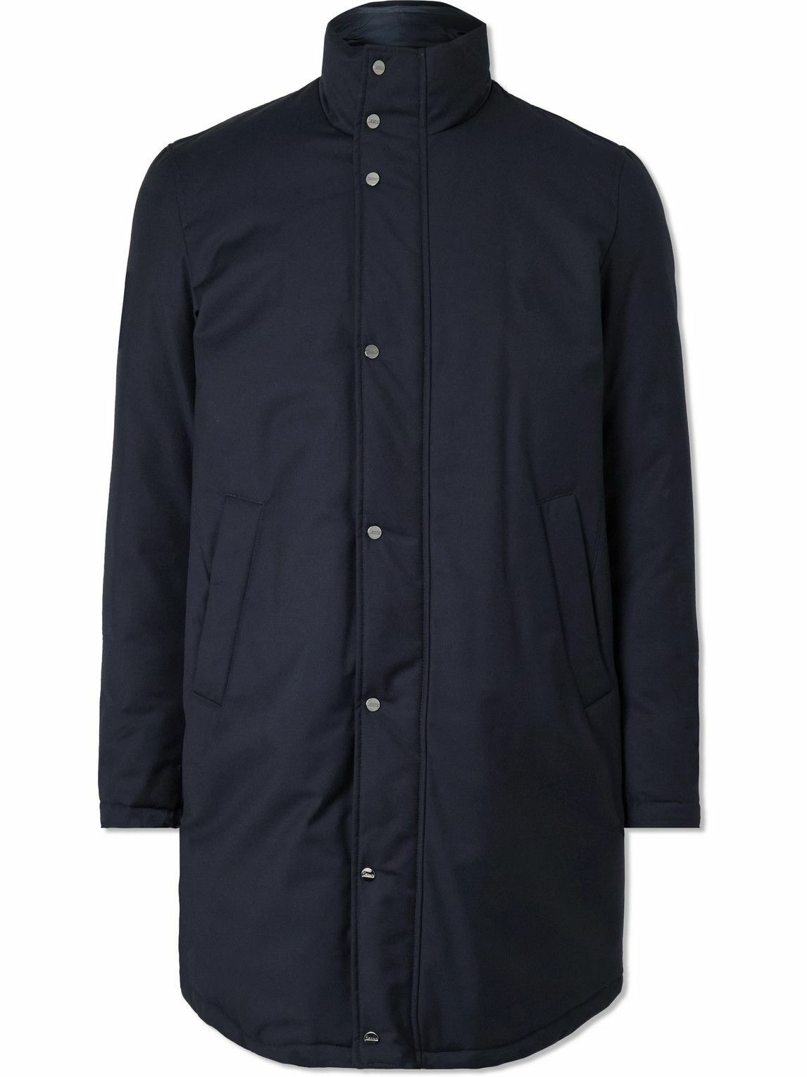 Herno - Layered Padded Shell Down Coat - Blue Herno