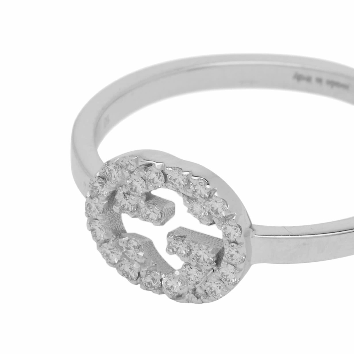 Gucci Women's Interlocking G Diamond Ring in White Gold Gucci