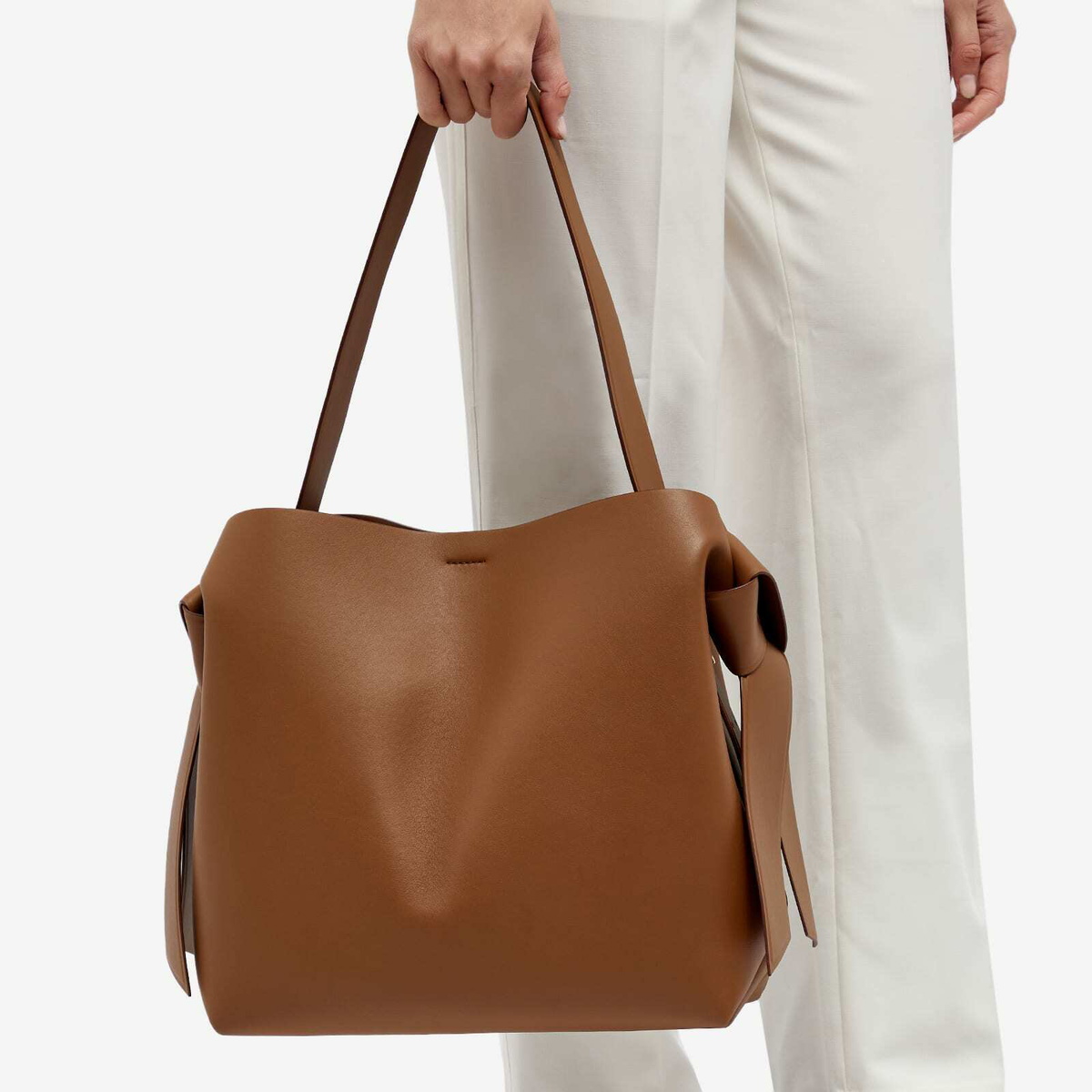 Acne Studios Women's Musubi Midi Bag in Camel Brown Acne Studios