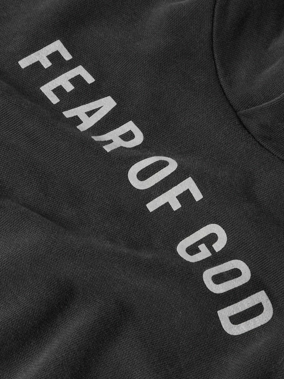 Fear of God - Printed Cotton-Jersey Hoodie - Black Fear Of God