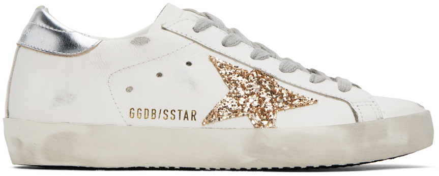 Golden Goose SSENSE Exclusive White Super-Star Sneakers Golden Goose ...