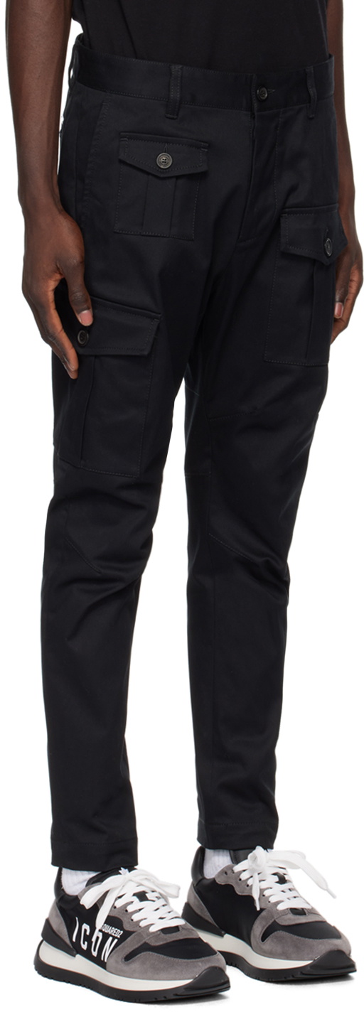 Dsquared2 Black Sexy Cargo Pants Dsquared2